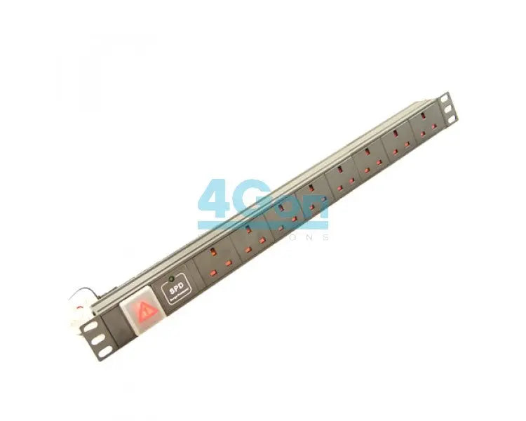 Allrack 8 Way UK Horizontal PDU With UK Lead (PDU8H) - VoIP Supplies