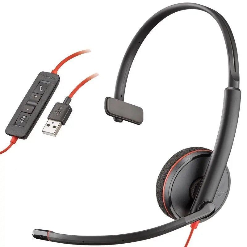 Poly 3200 Series Blackwire C3210 On-Ear Wired Headset - VoIP Supplies